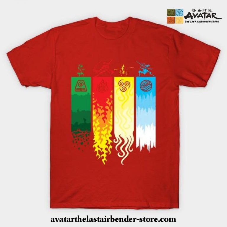 Element Symbols Avatar The Last Airbender T-Shirt - Avatar The Last ...