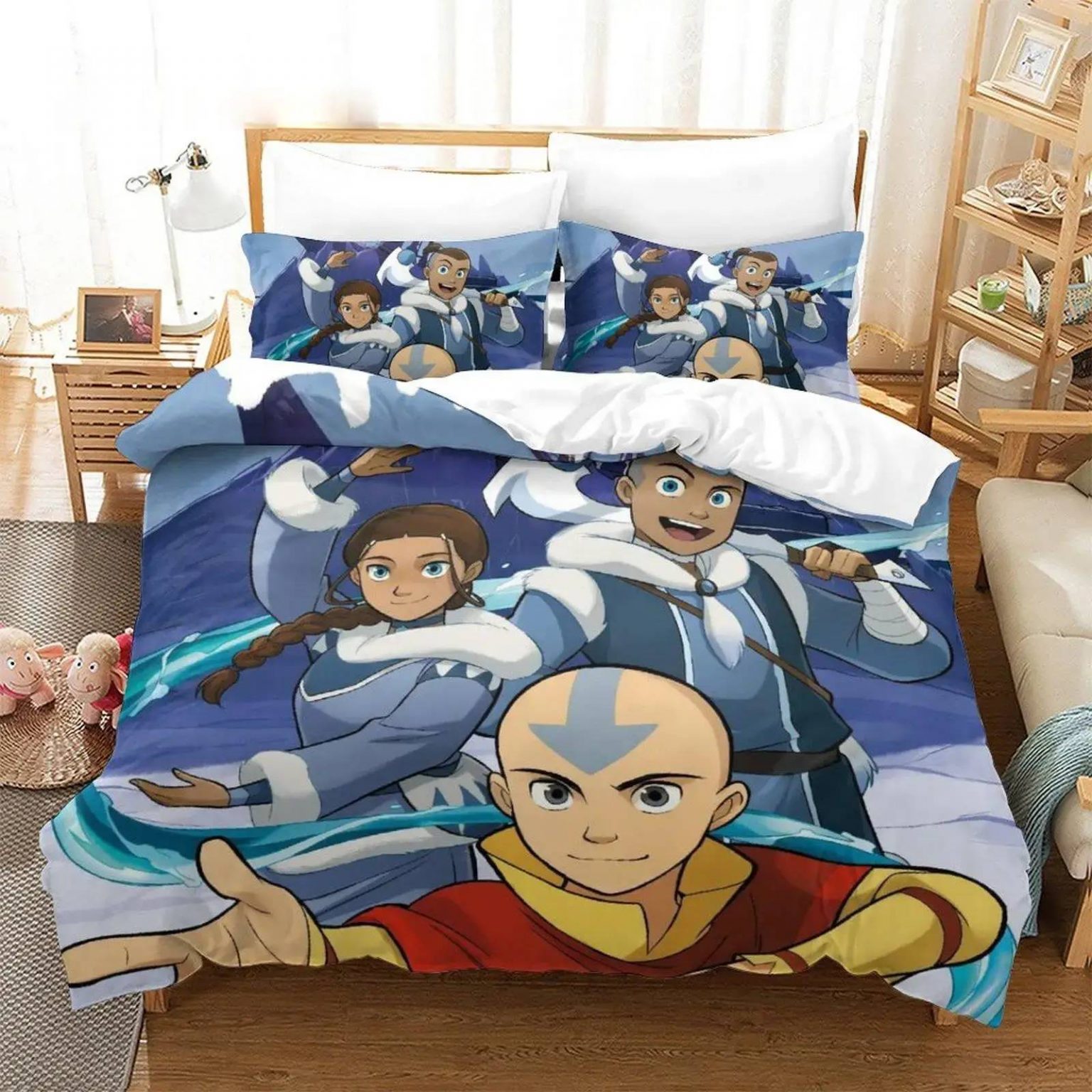 Avatar The Last Airbender Aang Katara Sokka Bedding Set - Avatar The ...