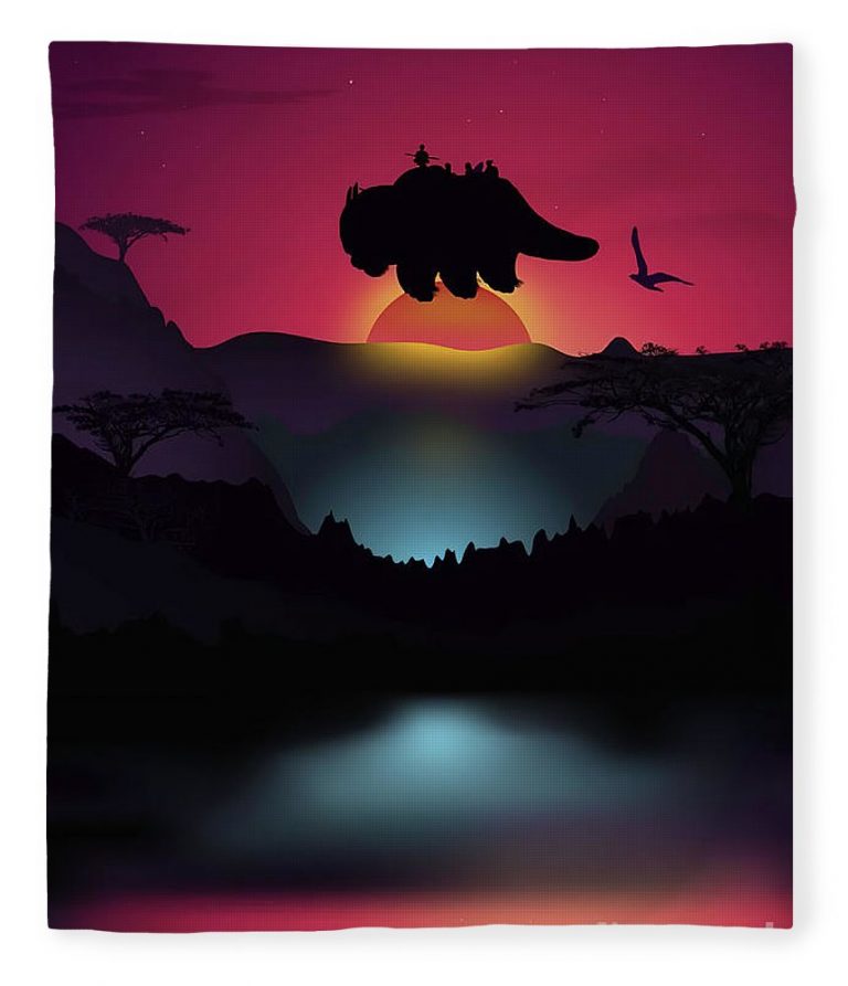 Appa Avatar The Last Airbender Vintage Retro Blanket Avatar The Last Airbender Store