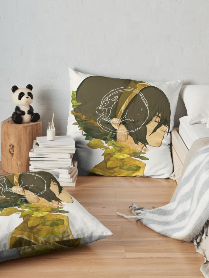 ATLA Toph Beifong Throw Pillow - Avatar The Last Airbender Store
